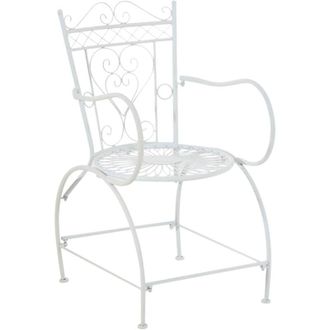 Clp Chaise de jardin robuste avec design arrondi dans diff&eacute;rentes couleurs colore : Blanc