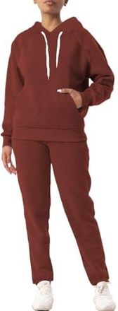 Generic Jogging Femme Ensemble, Survet&ecirc;ment 2 Pi&egrave;ces Manches Longues Tenue Chaude Sweats &agrave; Capuche et Pantalons Sportswear pour Jogging Sports Suit D&eacute;contract