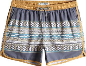 Maamgic Herren Badeshorts Vintage Retro Boardshorts Schnelltrocknend Kurz Badehose Schwimmhose mit Mesh-Futter und Verstellbarem Tunnelzug, Zeichnung Grau, XX