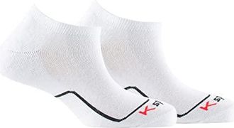 Kindy Lot de 2 paires dinvisibles K-SPORT en coton spéciales baskets - couleur - Blanc - Pointure - 39-42