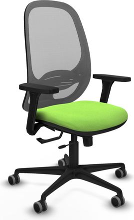 Piqueras y Crespo B&uuml;rostuhl mit 3D-Armlehnen, h&ouml;henverstellbare Lendenwirbelst&uuml;tze, ausgestattet mit Syncro/Traslack und Schneidschaum, mit Rollen 65 mm, Parkett, Grau/