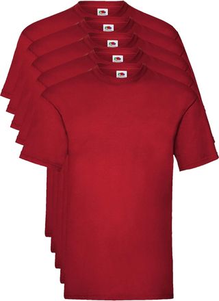 Fruit Of The Loom Herren Valueweight 5 Pack T-Shirt, Rot (Brick Red Bx), XX-Large (Herstellergröße: 2 X-L) (5er Pack)