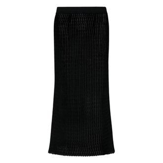 Maison Margiela Gerippter Strick-Midirock - - Skirts - Damen - Schwarzk - M