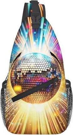 Generic Sac &agrave; bandouli&egrave;re dor&eacute; avec boule lumineuse - Sac &agrave; dos de voyage pour homme - Sac &agrave; dos de randonn&eacute;e