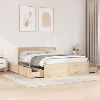 vidaXL vidaXL Cadre de lit sans matelas 160x200 cm bois massif de pin