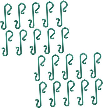 SOLUSTRE 100 Stück Weihnachtsaufhängehaken Kunststoff Grün Ornament Haken Für Weihnachtsbaum Schmuck Deko Zubehör