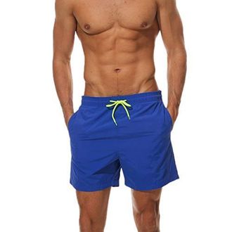 Generic Short d&eacute;t&eacute; pour homme - Short de plage pour homme - Pour la course &agrave; pied, le surf, le sport - Grande taille - Pantalon de vacances respirant, bleu, 3