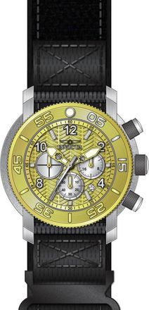 Invicta Coalition Forces 50096 Herrenuhr - Quarzwerk - Edelstahl mit goldenem Zifferblatt - 50 mm