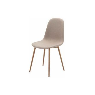 AC-D&eacute;co Ac-deco - Chaise en tissu - Fox - 44 x 39 x 86 cm - Beige - Livraison gratuite