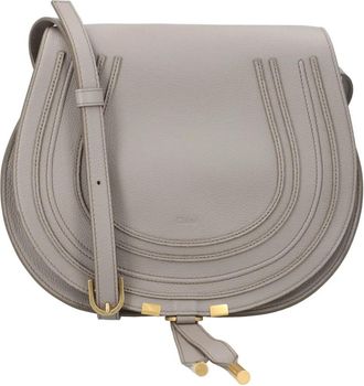 Chlo&eacute; Hobo Bags - Marcie Medium Saddle Bag Grey - Gr. unisize - in Grau - f&uuml;r Damen