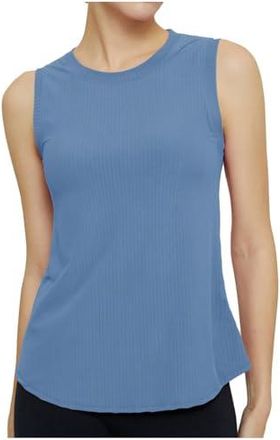 Generic D&eacute;bardeur dentra&icirc;nement fluide &agrave; ourlet incurv&eacute; pour femme, tendance, solide, sans manches, chemises 2025 d&eacute;contract&eacute;es, gym, &eacute;t&eacute;, Y2K, d&eacute;bardeur de c