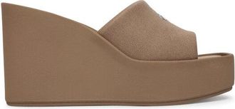 Calvin Klein Pantoletten Wedge 70 Sndl Canv Mg HW0HW03134 Beige