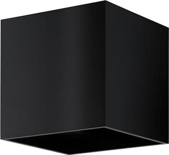 Eglo LED Wandleuchte au&szlig;en Barcarola-E, Au&szlig;enlampe mit Uplight und Downlight, Au&szlig;enleuchte W&uuml;rfel aus Kunststoff in Schwarz, neutralwei&szlig;, IP44