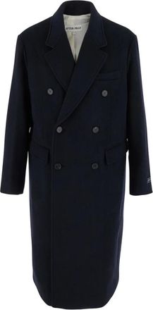 After Pray After Pray, Homme, Manteaux, Bleu, Taille: S Bless Double-Breasted Coat