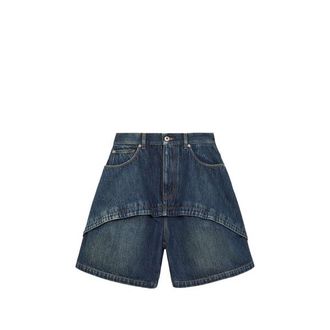 Loewe Short asym&eacute;trique en denim