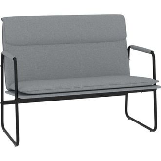 vidaXL Prolenta Premium Sitzbank Hellgrau 100x64x80 cm Stoff