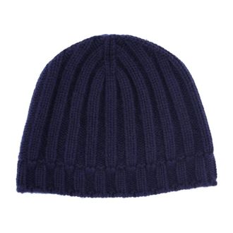 Drumohr Rippstrick-M&uuml;tze aus reinem Kaschmir - - Accessories - Herren - Blau - ONE SIZE