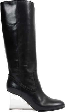 Maison Margiela Plexi Wedge High Boots H80 - - Shoes - Damen - Schwarzk - 39 EU