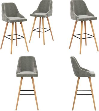vidaXL Vidaxl - Tabourets de bar lot de 2 gris clair velours - Chaises De Bar - Tabourets De Comptoir - Meubles De Cuisine - Mobilier Moderne - Chaises