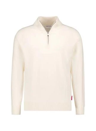 Joop Herren Pullover beige Wolle unifarben