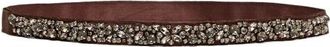 Oltre Femme, Accessoires, Brun, Taille: L/Xl Grosgrain Belt with Stones