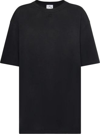 Courr&egrave;ges Femme, Tops, Noir, Taille: 36 FR T-Chemises
