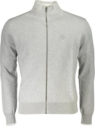 North Sails Homme, Pulls, Gris, Taille: 2XL Cardigan Homme en Coton Marron High-Neck