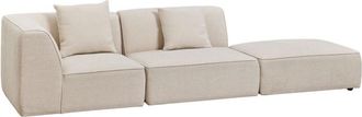 Sklum Cardea 2-teiliges modulares Ecksofa mit gepolstertem Hocker