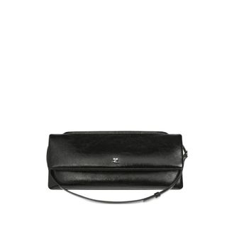 Courr&egrave;ges Femme, Sacs, Noir, Taille: ONE Size Cuff Naplack Clutch