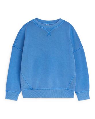 Arket Legeres Sweatshirts Aus Baumwolle -Blau