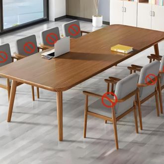 Generic Konferenztisch f&uuml;r 48 Personen, gro&szlig;er B&uuml;rotisch aus Holz mit dicken Beinen, ideal f&uuml;r Homeoffice oder Besprechungsraum