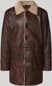 Gipsy Regular Fit Mantel in Leder-Optik Modell Gris