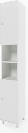 Vicco Badschrank Wei&szlig; Fynn 30x190x30 cm - W&auml;scheschrank, Viel Stauraum von Oben bis unten - ideal f&uuml;r Handt&uuml;cher & Pflegeprodukte