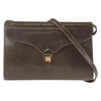Gucci Pre-owned Lizard 2way Shoulder Bag Clutch Bag - - Pre-owned - Damen - Braun - ONE SIZE