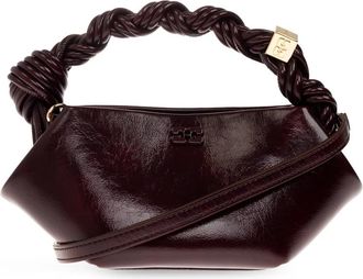 Ganni Bou Mini Deep Shine Crossbody Bag - Femme - Sacs - Rouge - Taille: ONE Size