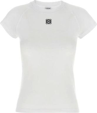 Loewe Femme, Tops, Blanc, Taille: 38 FR T-shirt Coupe Ajust&eacute;e