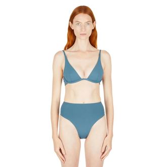 Ziah Femme, Maillots de bain, Bleu, Taille: 36 FR Plunge Bikini Top
