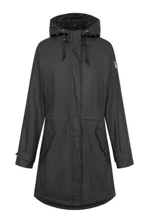 Derbe Regenjacke Friese Tildaholm Glitter Damen Schwarz Gefüttert Glitzer 34 | Regenmantel | Frauen | mit Futter | Hamburg | Friesennerz | Warm