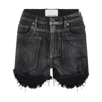 One Teaspoon High-Waist schwarze Denim-Shorts - - Shorts - Damen - Schwarzk - W26