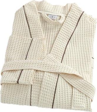 LINANDELLE Peignoir mixte coton 57 fils nid dabeille KIMONO