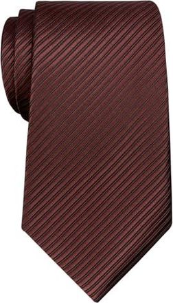 Retreez Cravate Textur&eacute; &Agrave; rayures Tiss&eacute;e en Microfibres de Marron