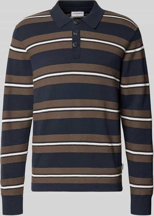 Lindbergh Relaxed Fit Poloshirt aus reiner Baumwolle mit Streifenmuster