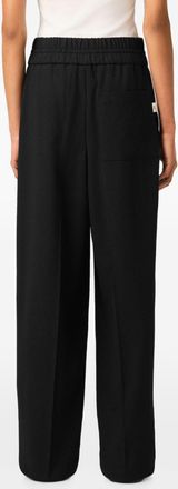 Ami Wool Relaxed-Fit Trousers - Black