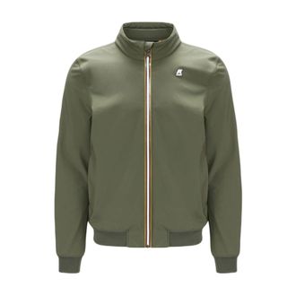 K-Way Schlanke gr&uuml;ne wasserdichte Parka-Jacke - - Jackets - Herren - Gr&uuml;n - S