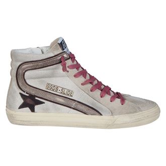 Golden Goose Femme, Chaussures, Beige, Taille: 40 EU Baskets Slide Shimmer Suede