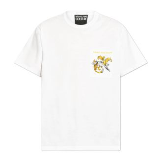 Versace Jeans Couture T-Shirt mit Tasche - - Tops - Herren - Wei&szlig; - S