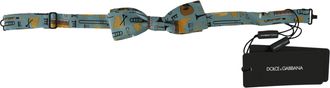 Dolce & Gabbana Mens Mint Green Jazz Club Adjustable Neck Papillon Bow Tie Silk