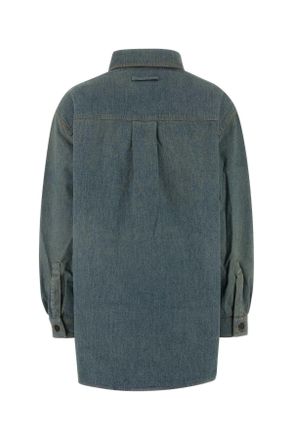 Jean Paul Gaultier Print Denim Shirt - Gray