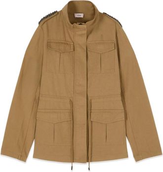 Oltre Femme, Vestes, Brun, Taille: 48 FR Safari Jacket