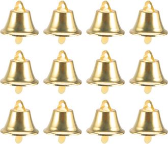 Amosfun 24 st&uuml;cke Handwerk Glocken Jingle Bells Mini kleine Glocken goldene windspiele Glocken Vintage Eisen Glocken Weihnachten DIY Handwerk windspiele Mache